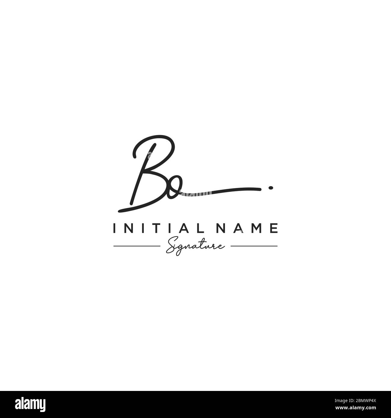 Bo letter logo hi-res stock photography and images - Alamy