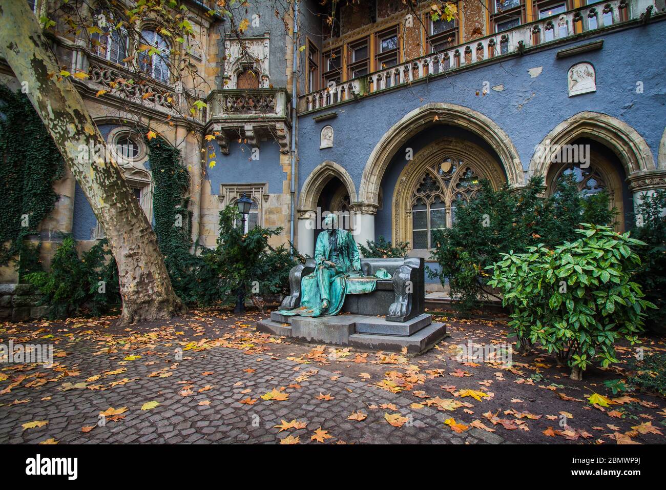 Count Sandor Karolyi statue of Vajdahunyad Castle, Hungary Stock Photo ...