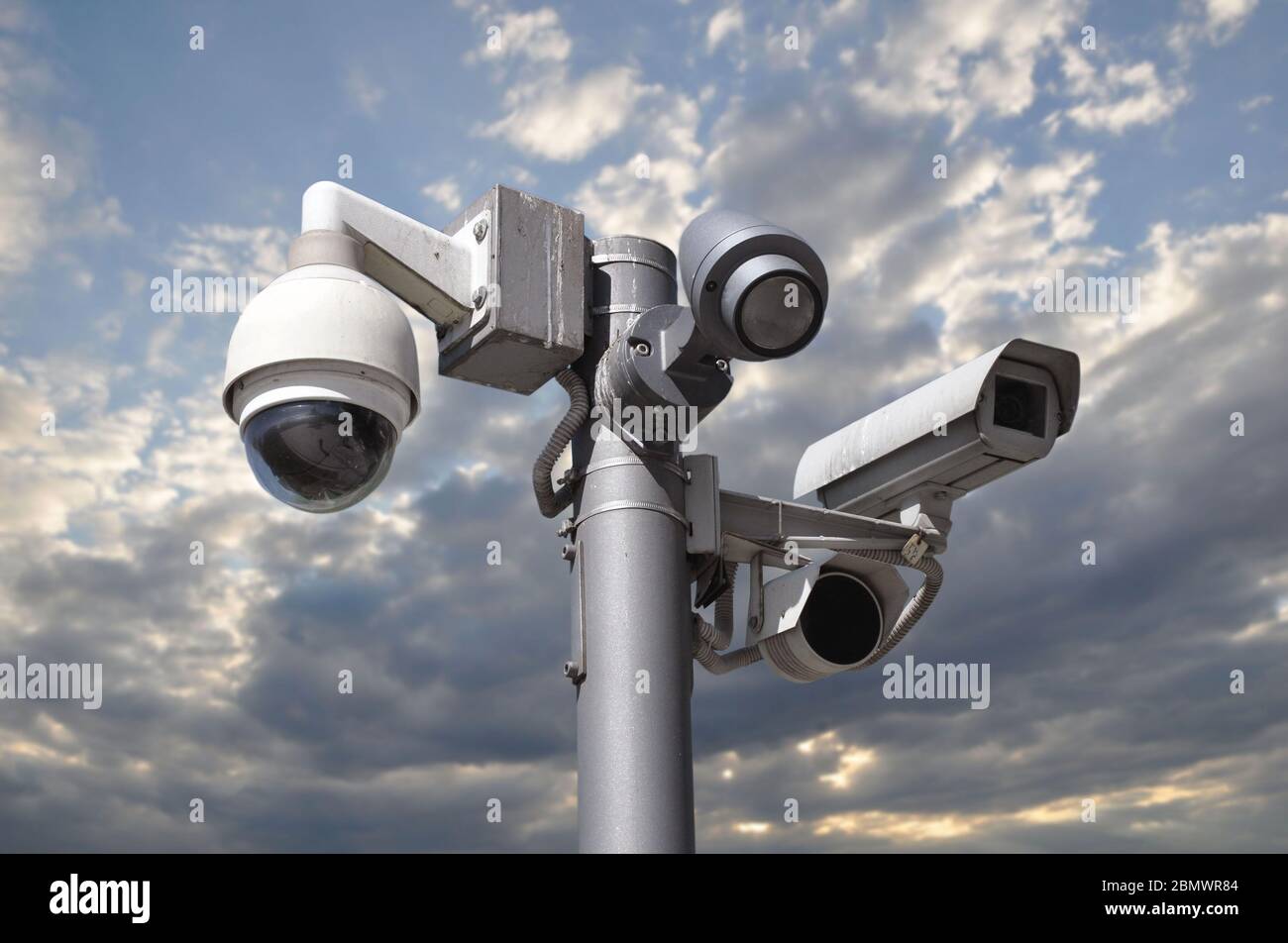 Cctv cameras on mast hi-res stock photography and images - Alamy
