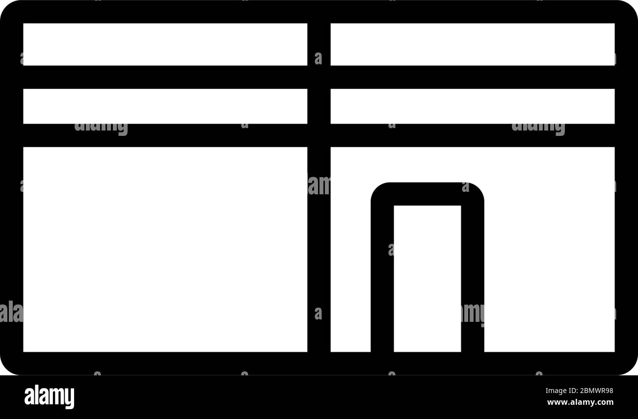 pilgrimage shrine building icon vector outline illustration Stock ...