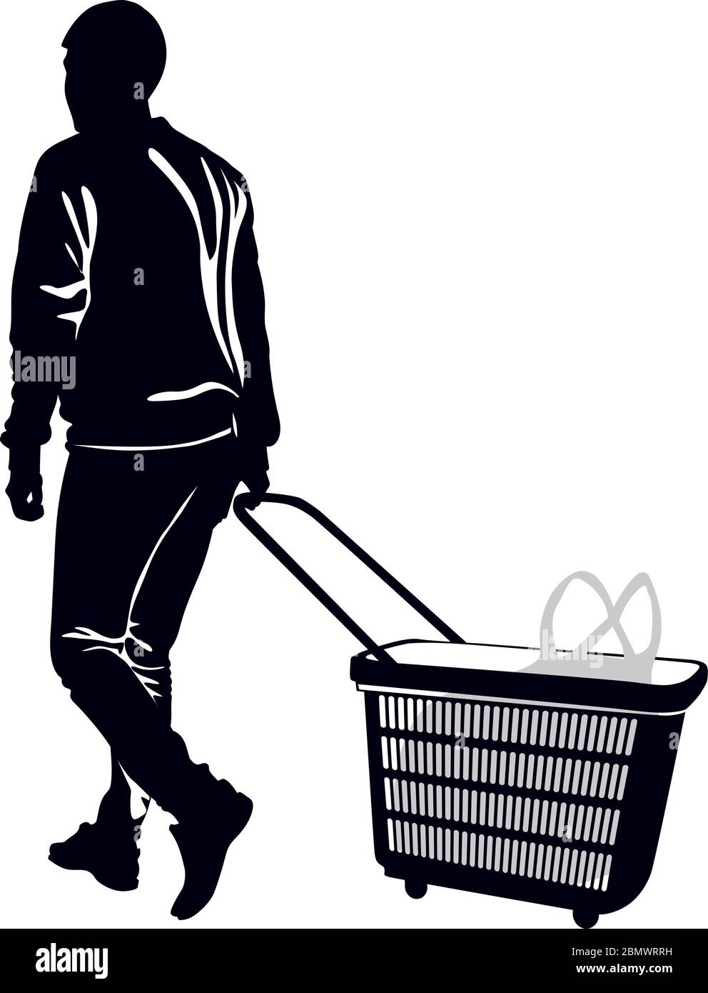 Grocery Shopping Silhouette