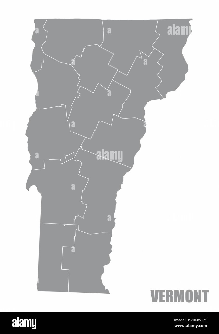 Vermont State counties map Stock Vector Image & Art - Alamy