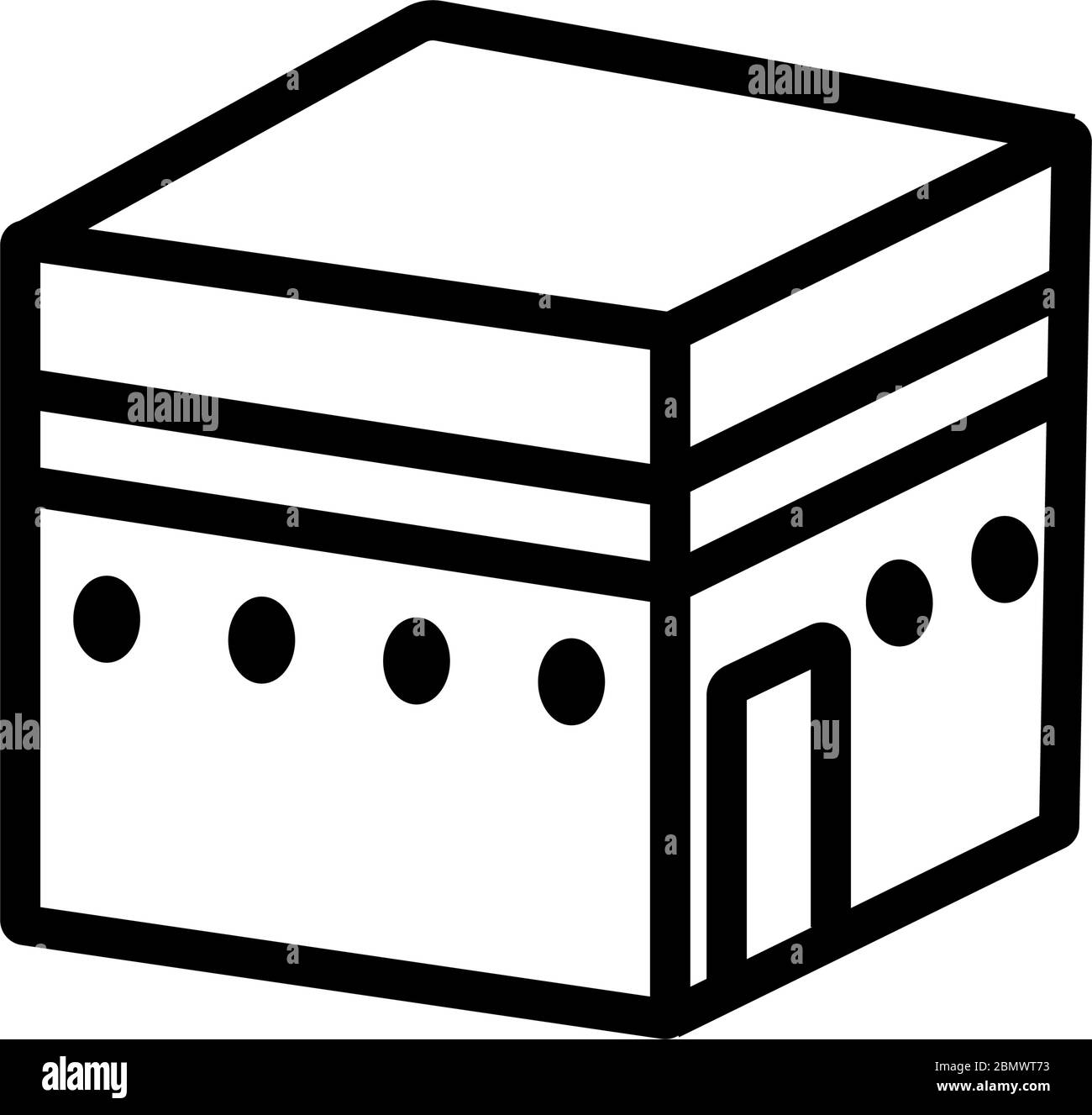 kaaba side view icon vector outline illustration Stock Vector Image ...