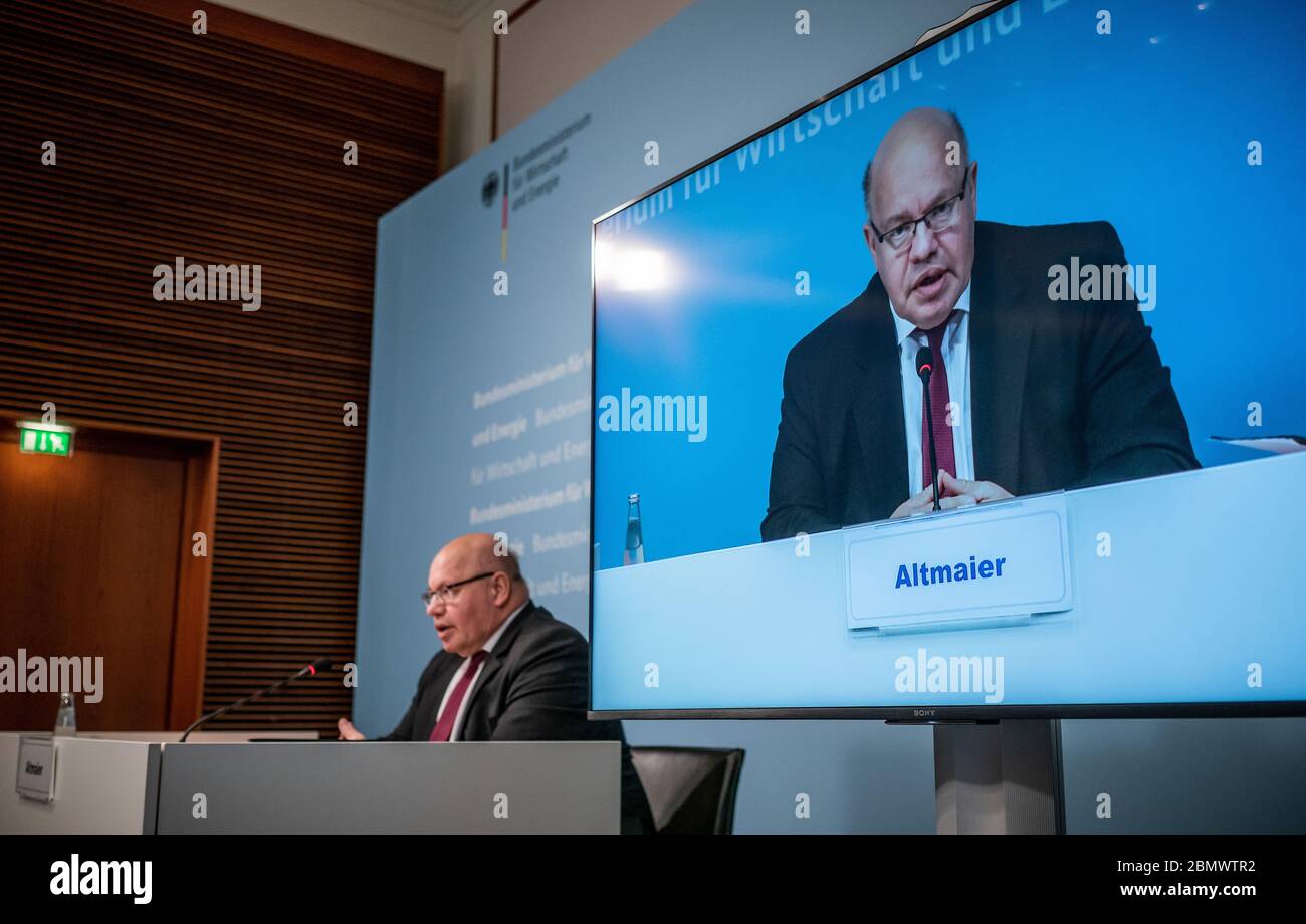 Berlin, Germany. 11th May, 2020. Federal Minister of Economics Peter ...