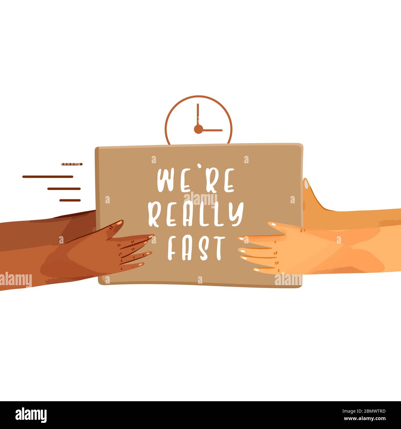 Fast delivery vector cartoon banner for Delivery Services and E ...