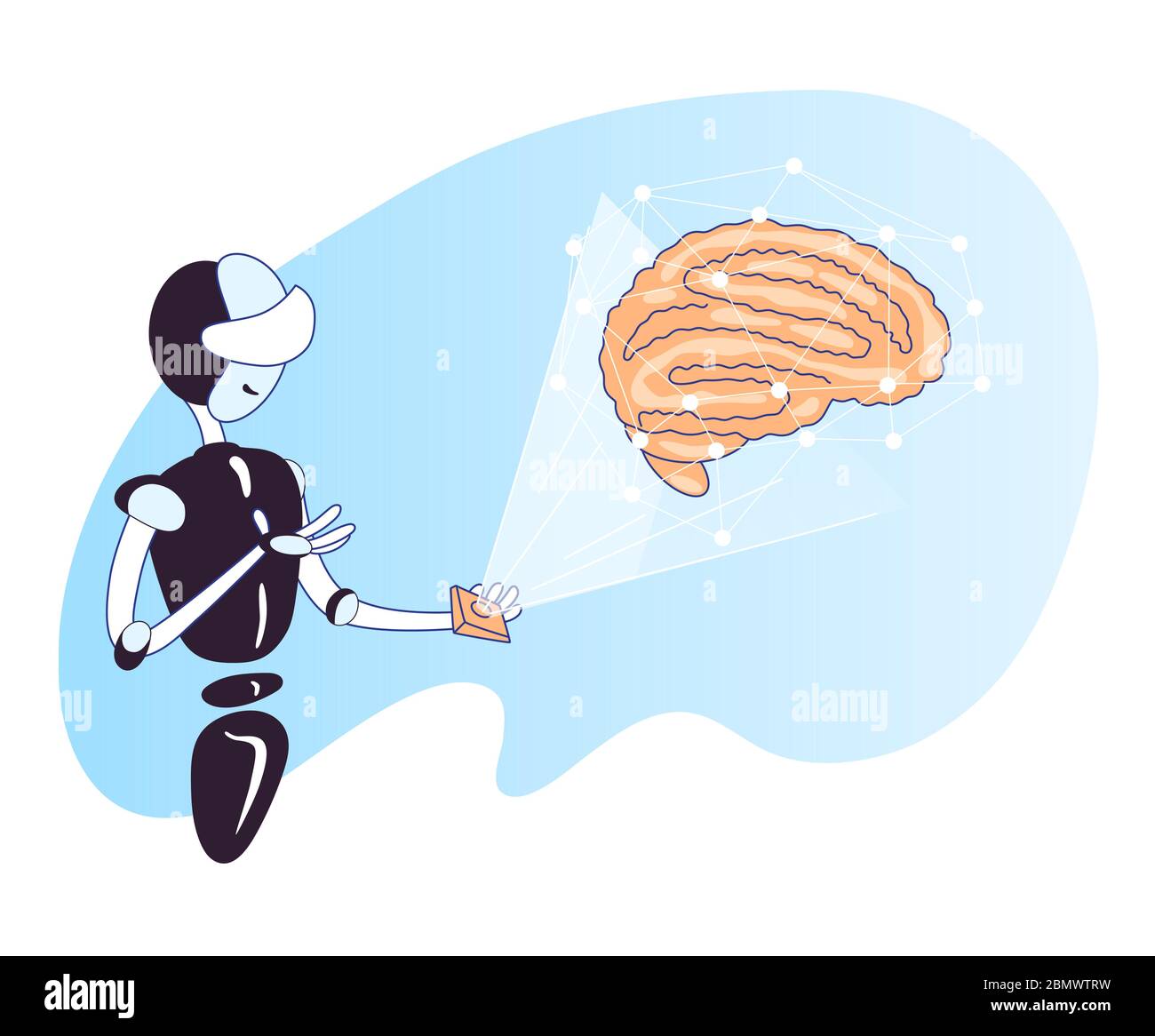 Vector concept about innovative technology in human brain health check ...