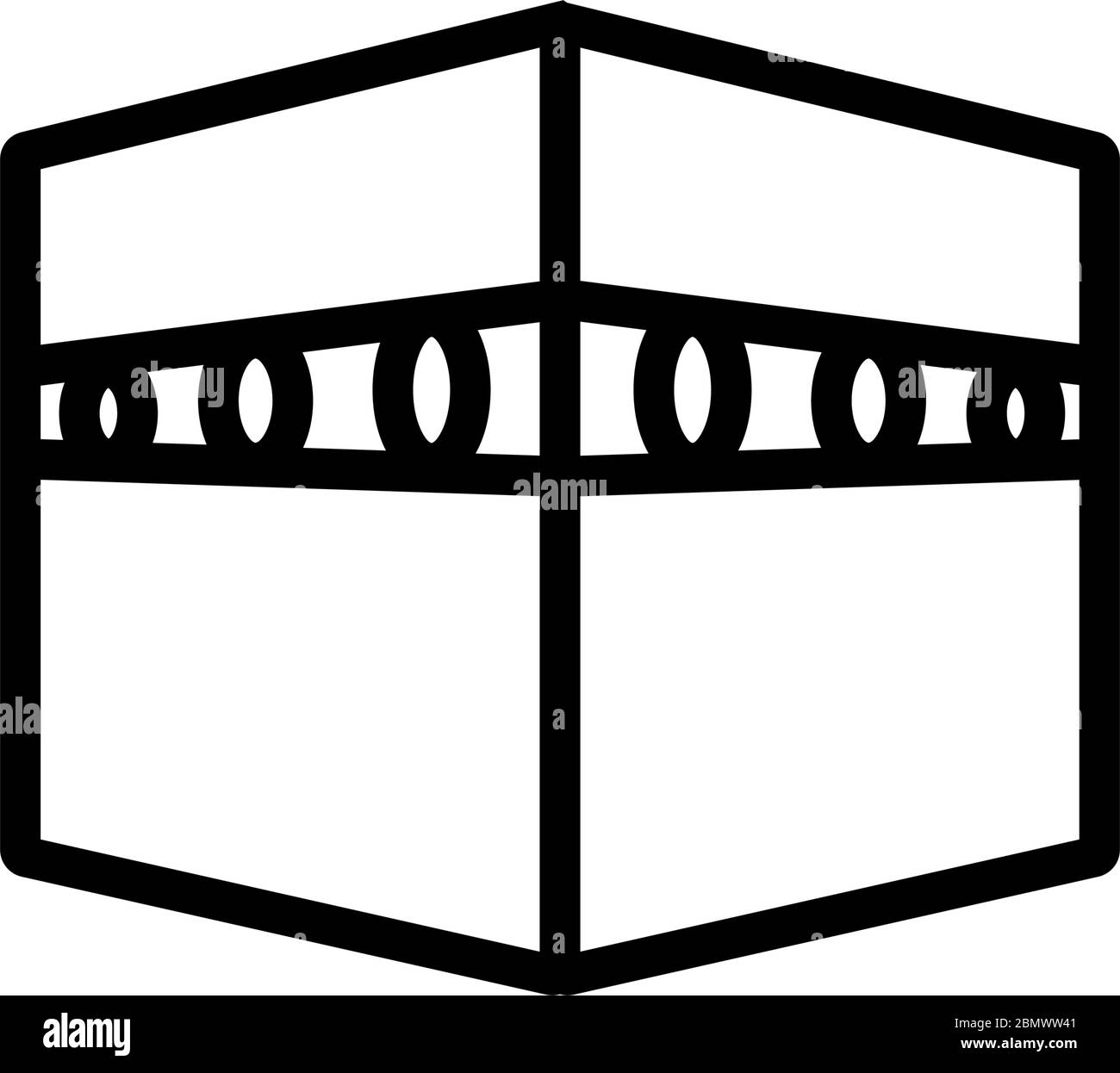 holy kaaba icon vector outline illustration Stock Vector Image & Art ...