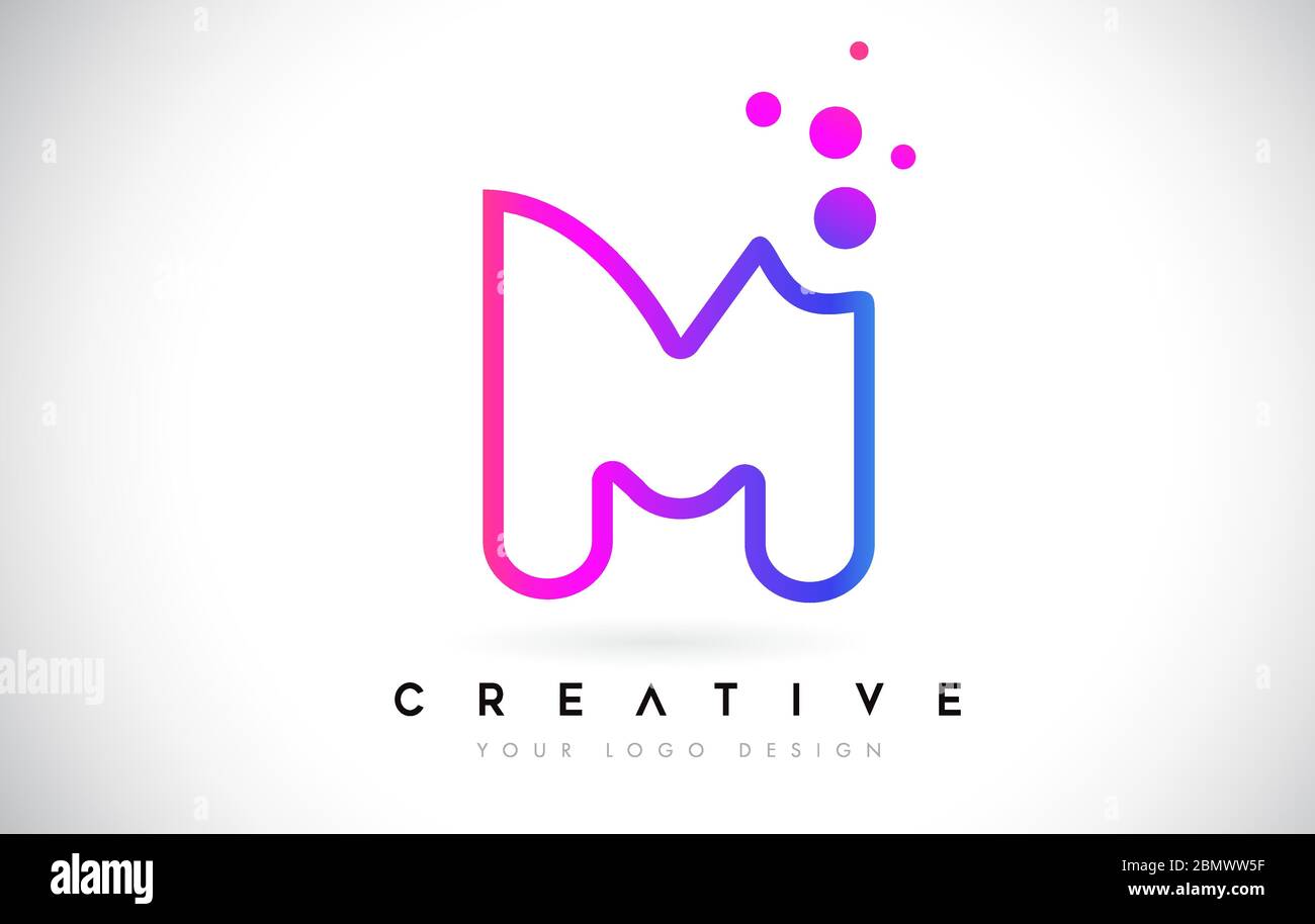 Dots Letter M Logo. M Letter Icon Design Vector with Dots. Vector ...