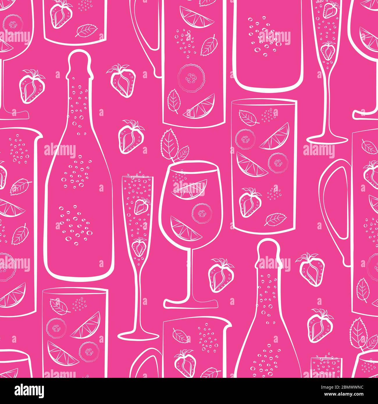 Sparkling rose wine Stock Vector Images - Alamy