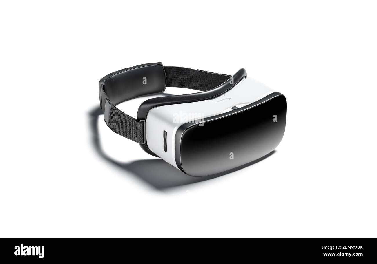 Blank white virtual reality goggles mockup, side view Stock Photo - Alamy