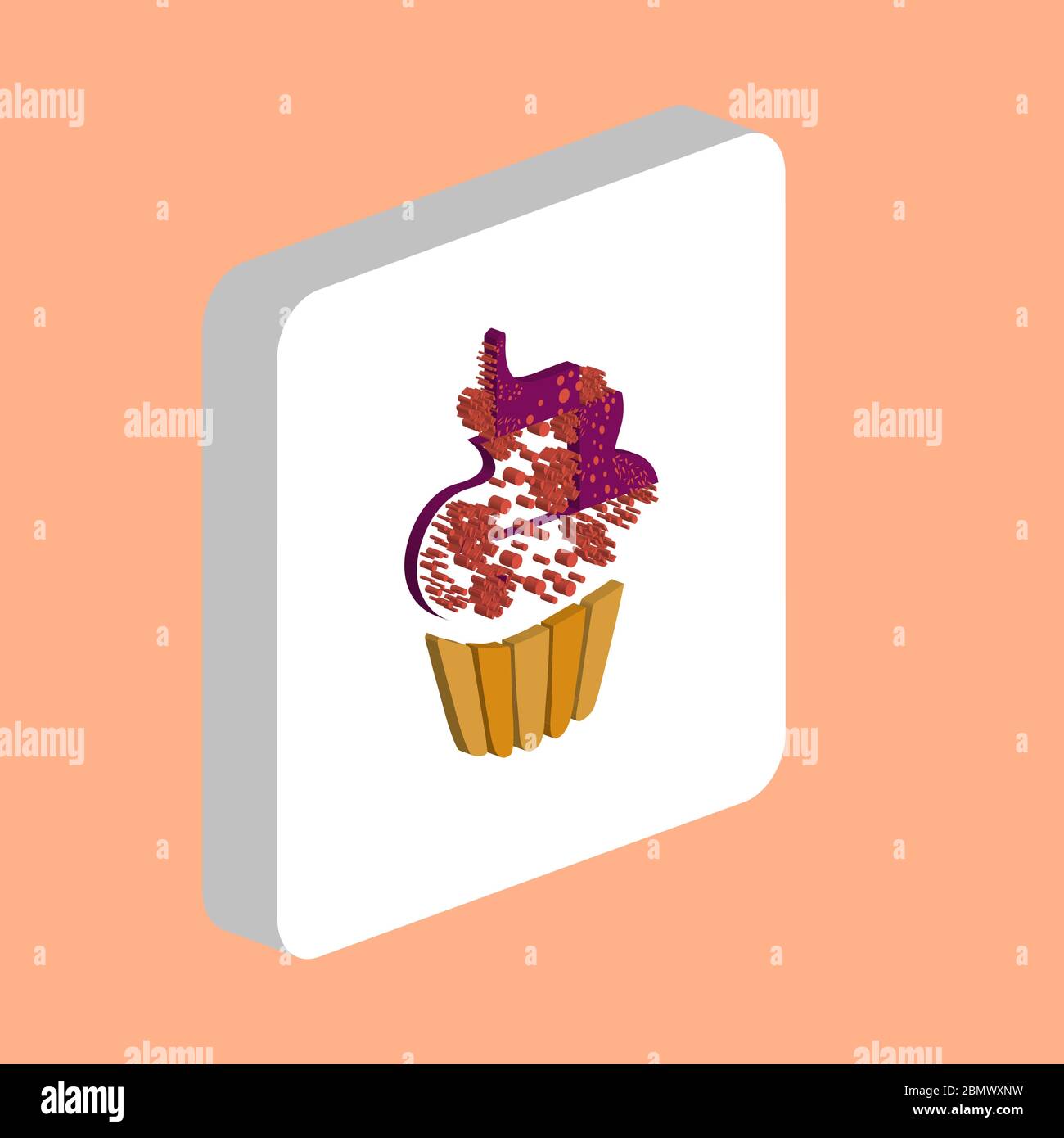 Sweet cupcake Simple vector icon. Illustration symbol design template ...