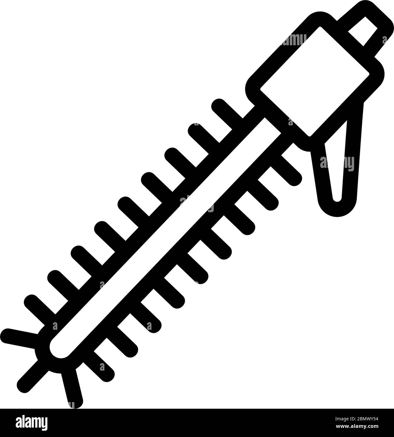 electric garden brush cutter icon vector outline illustration Stock ...