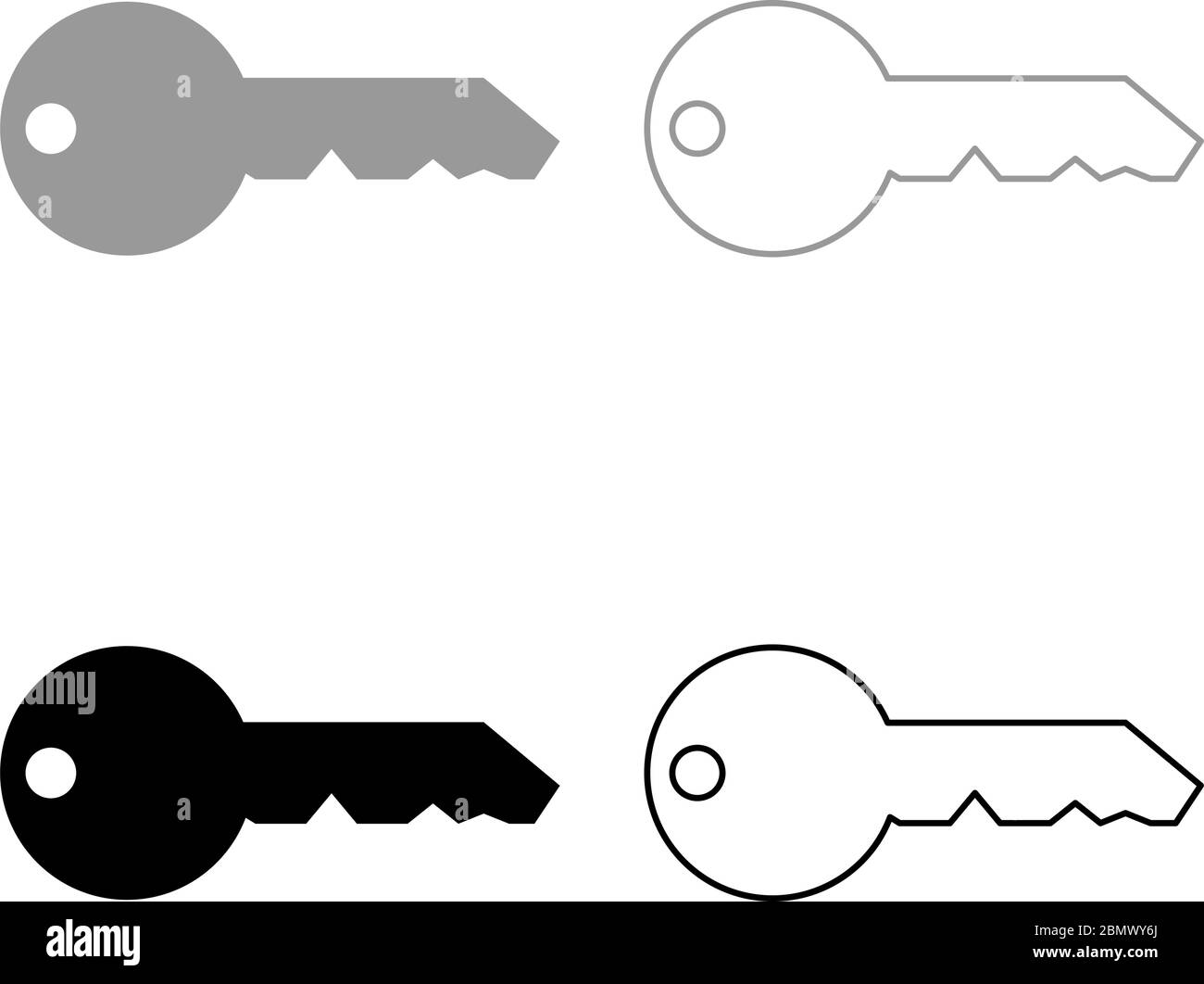 Key English classic type for door lock Concept private icon outline set ...