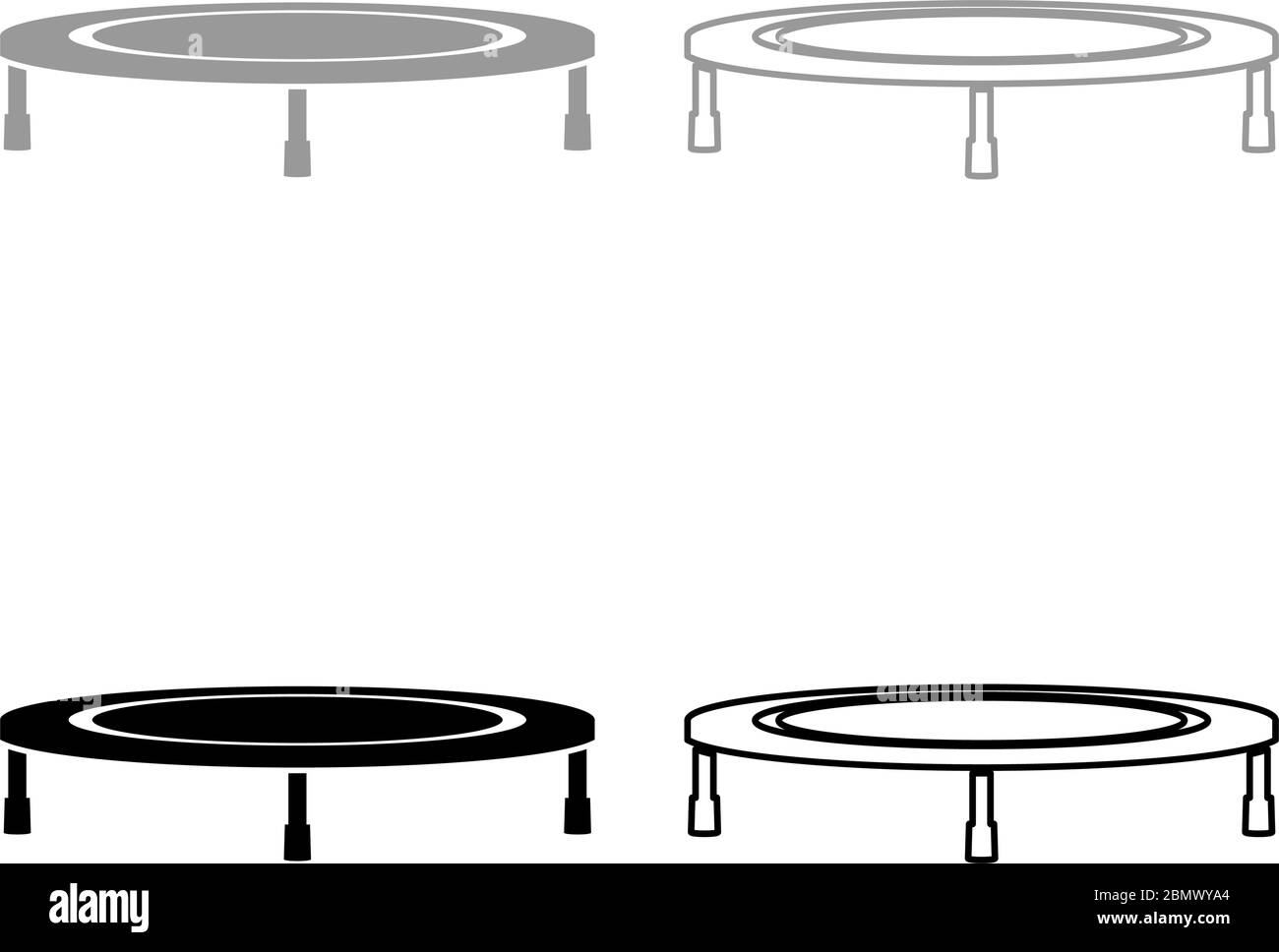 Gymnastic Trampoline Black and White Stock Photos & Images - Alamy