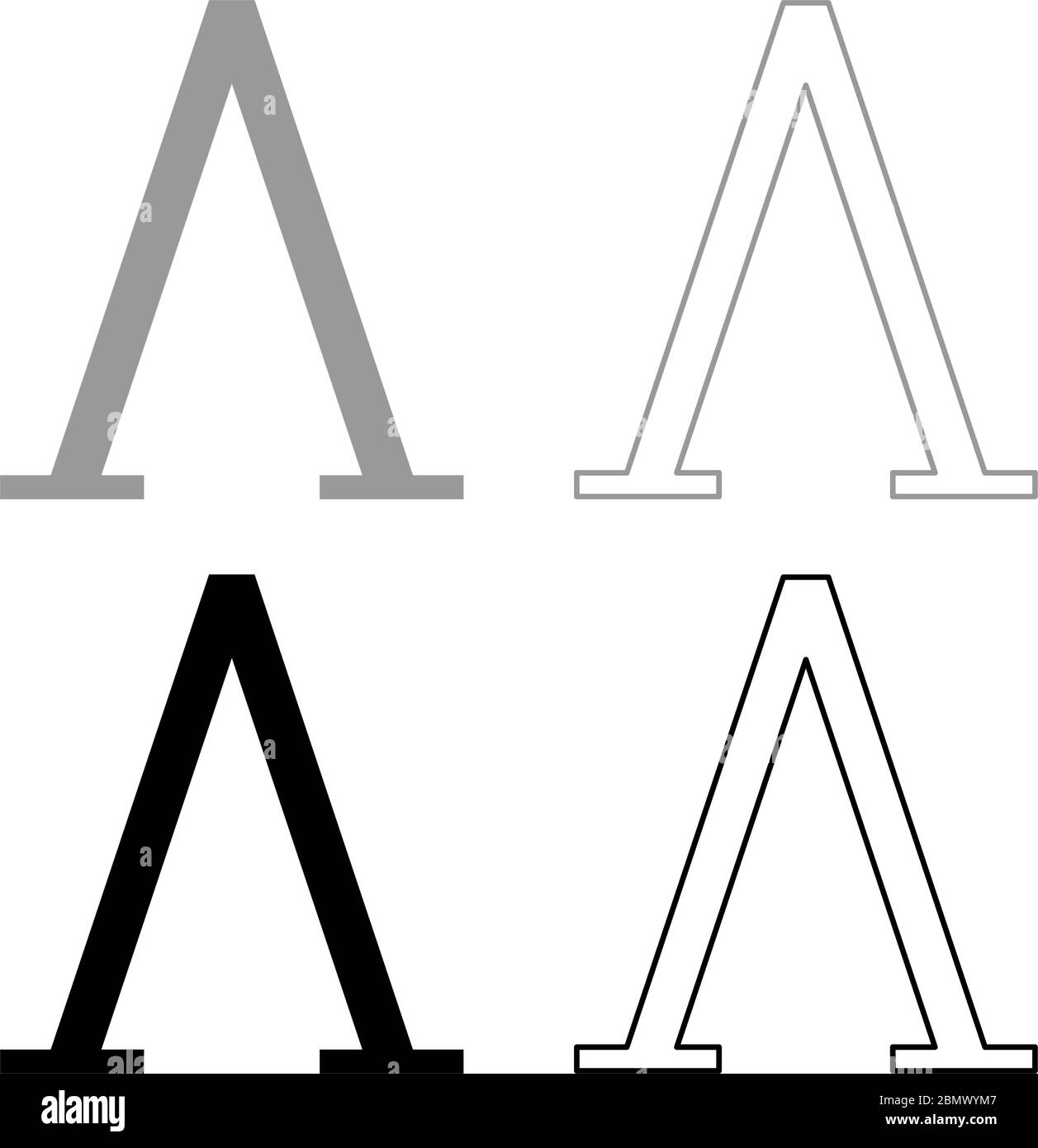 Lambda greek symbol capital letter uppercase font icon outline set ...