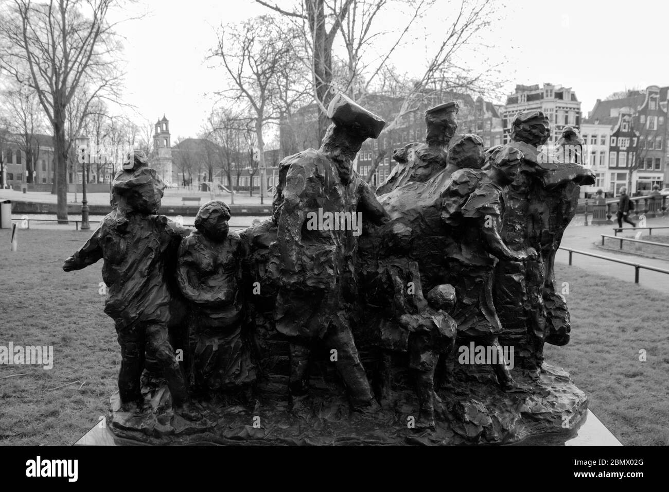 Monument For Deaf War Victims At Amsterdam The Netherlands 2020 Stock ...