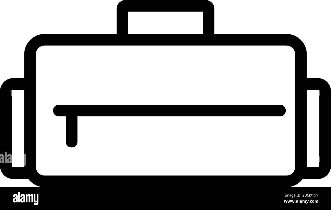 sports bag with zipper icon vector outline illustration Stock Vector ...