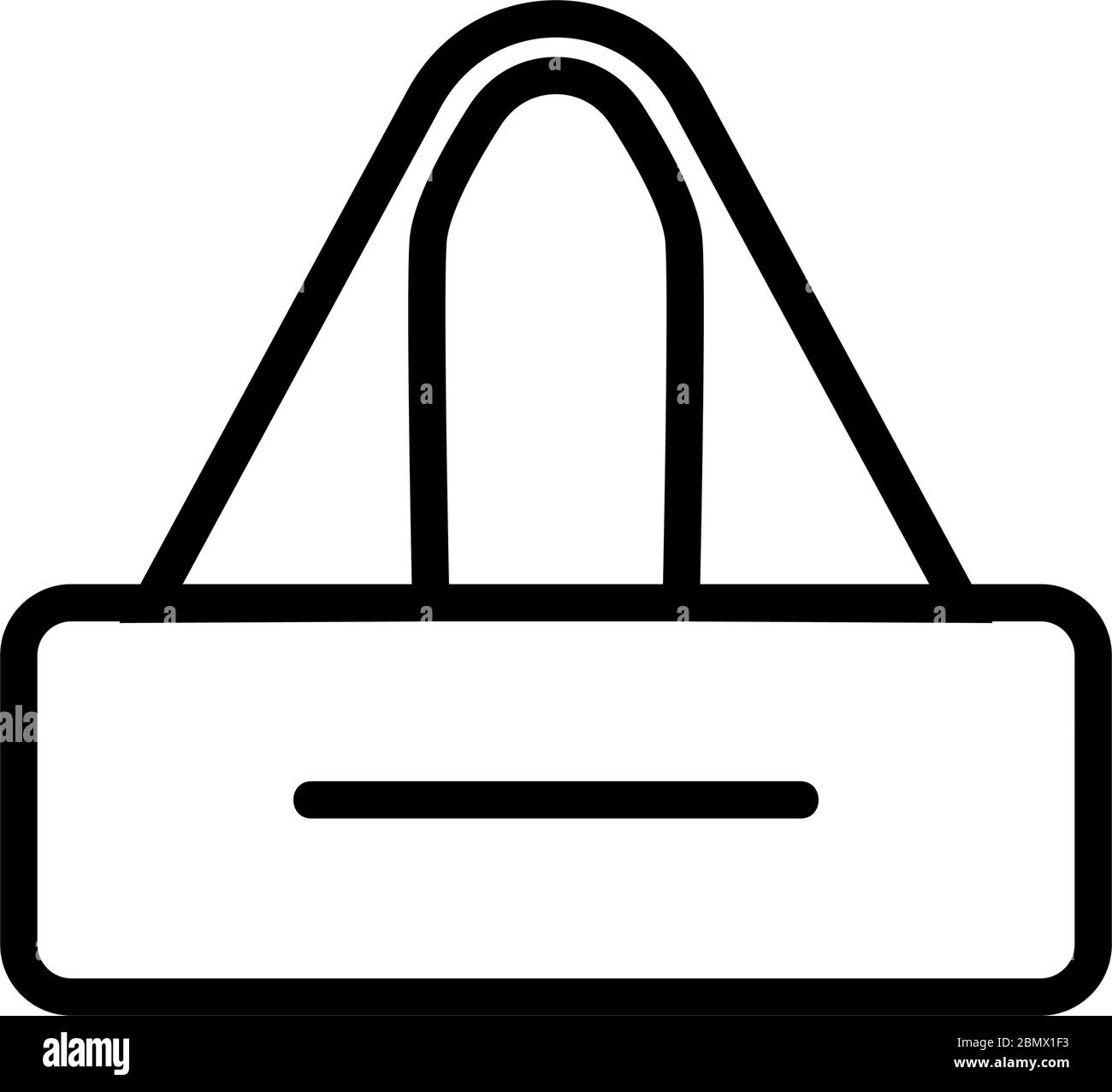 long square bag with two handles icon vector outline illustration Stock ...
