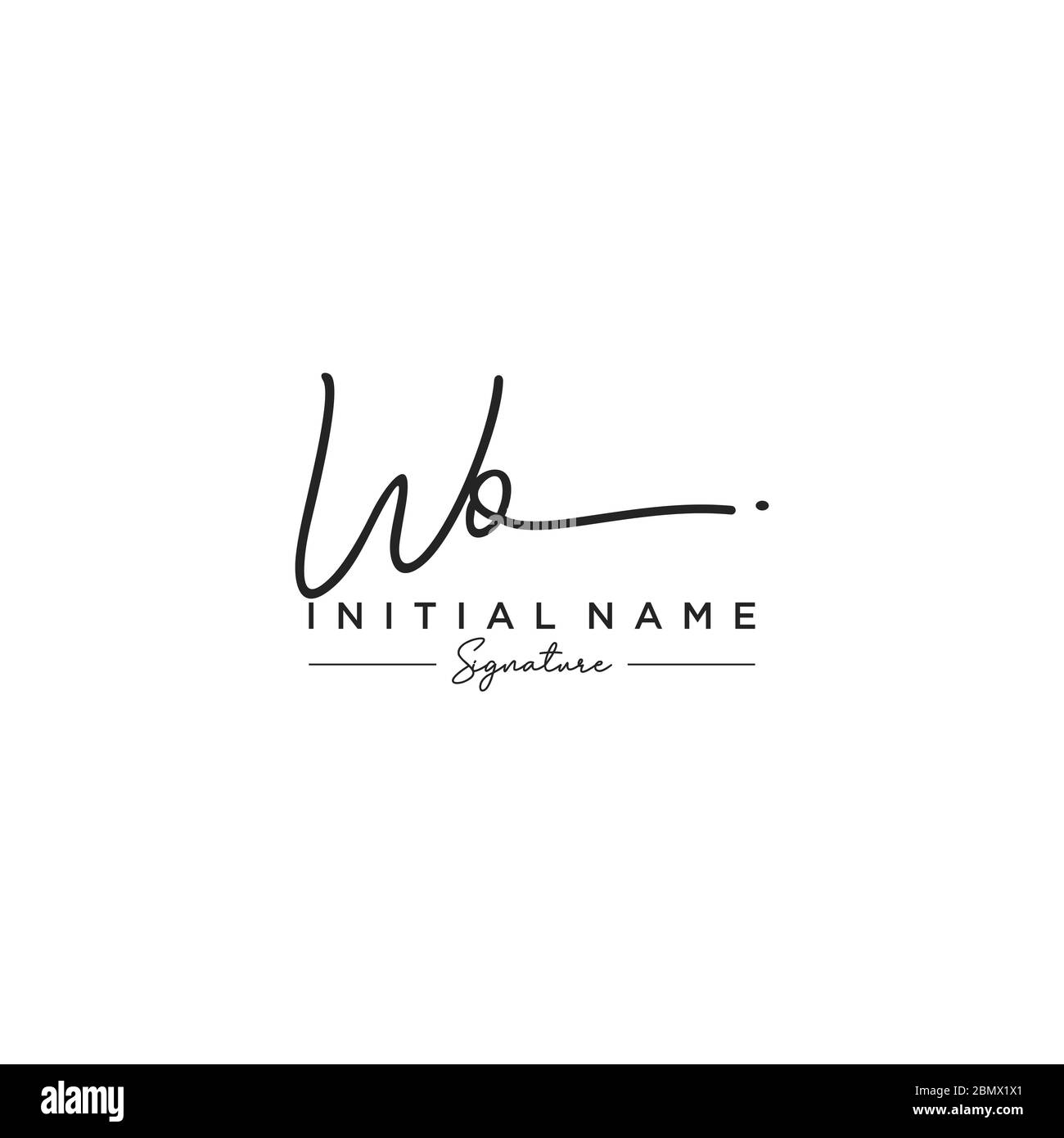 Wo template Stock Vector Images - Alamy