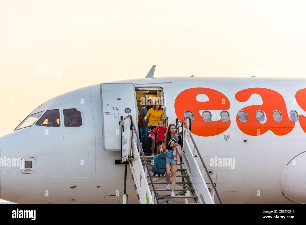 Easyjet passengers getting off hi-res stock photography and images - Alamy