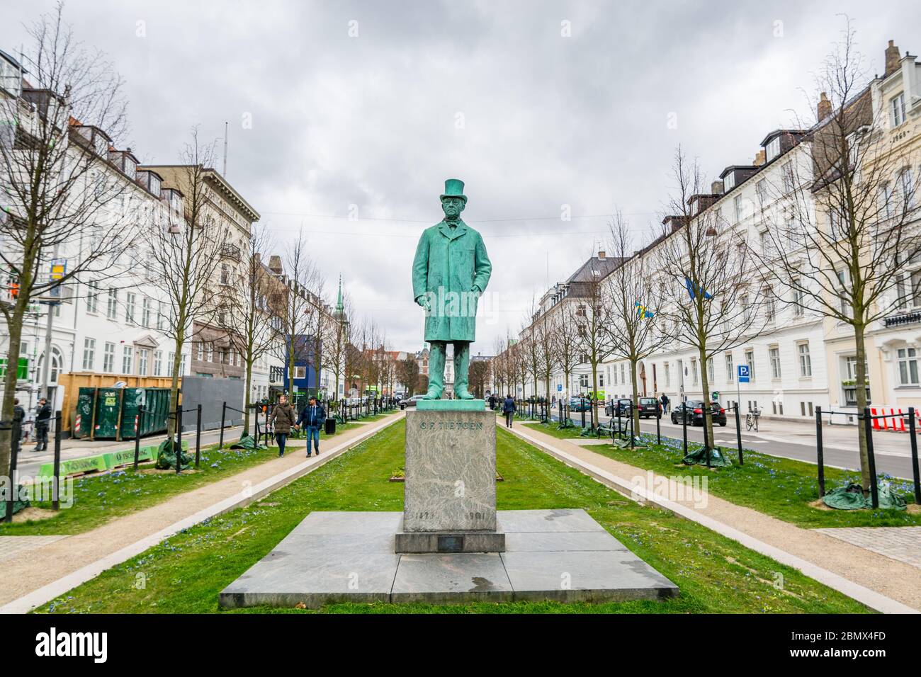 Statue of Carl Frederik Tietgen, a Danish financier and industrialist ...