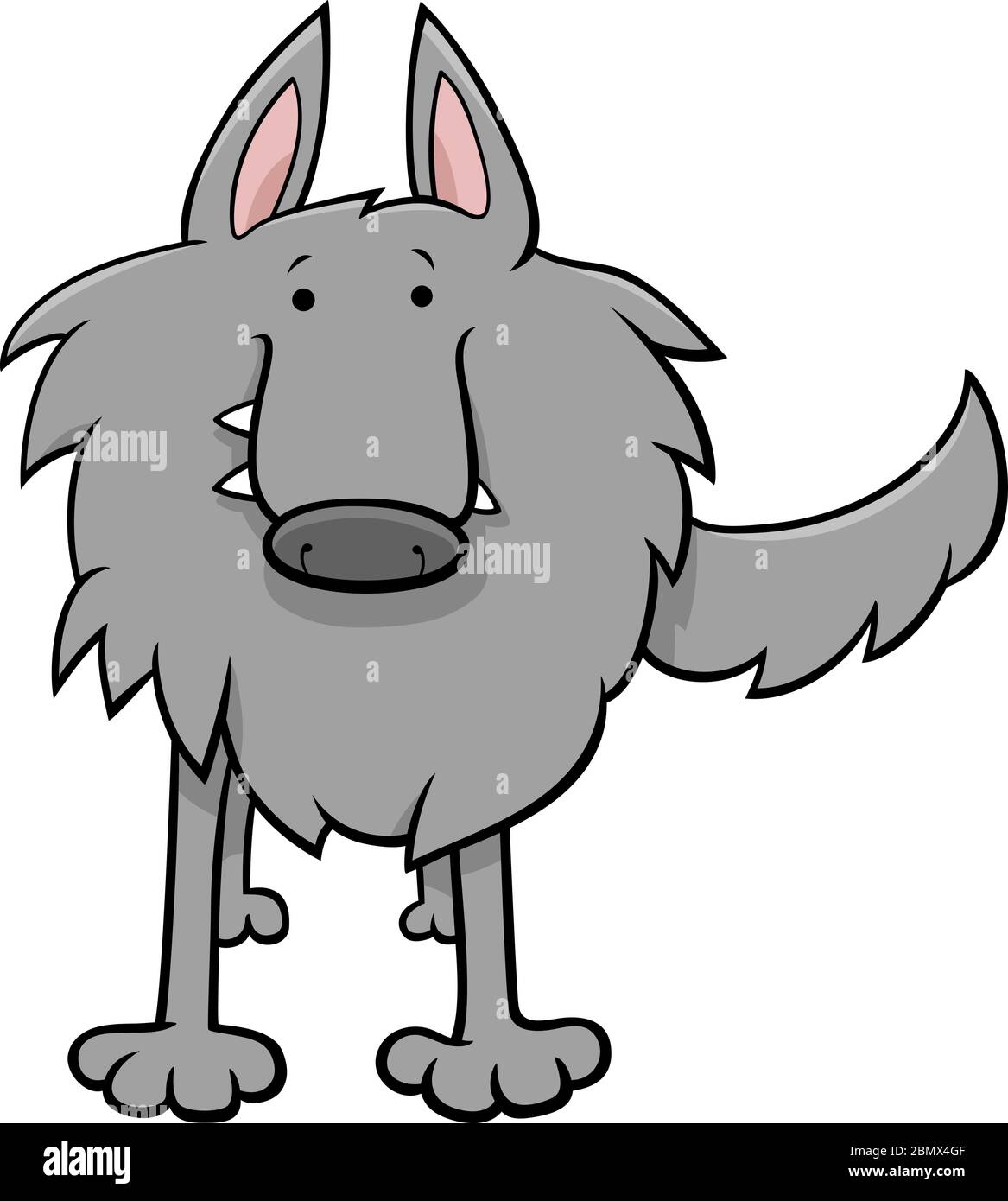 Funny cartoon wolf Stock Vector Images - Alamy