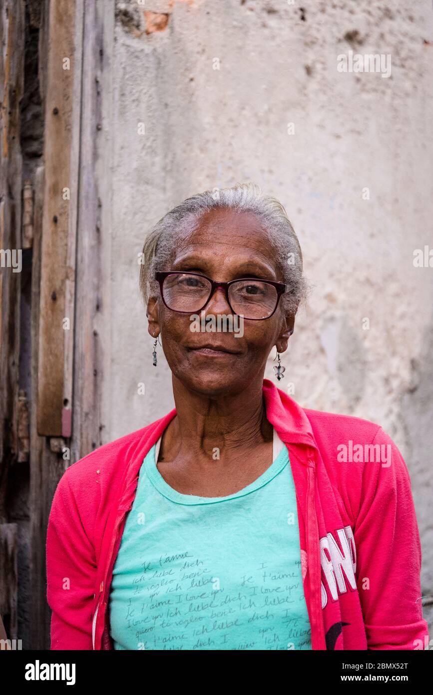 Portrait of an older woman, Old City Centre, Havana Vieja, Havana, Cuba ...