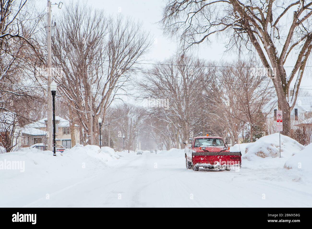Snow Covered Streets Fargo USA Stock Photo - Alamy