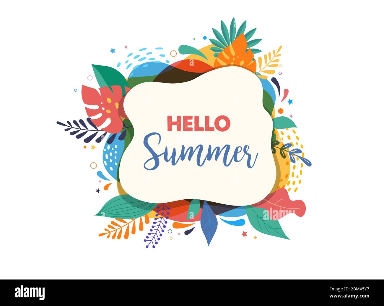 Hello summer abstract background, summer sale banner, poster design ...