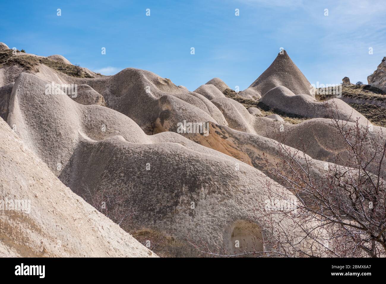 Spectacular karst Landform with limestones in the Goreme of Nevsehir ...