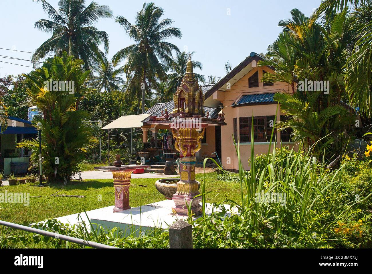 A beautiful religious spiritual house for worshiping spirits and ...