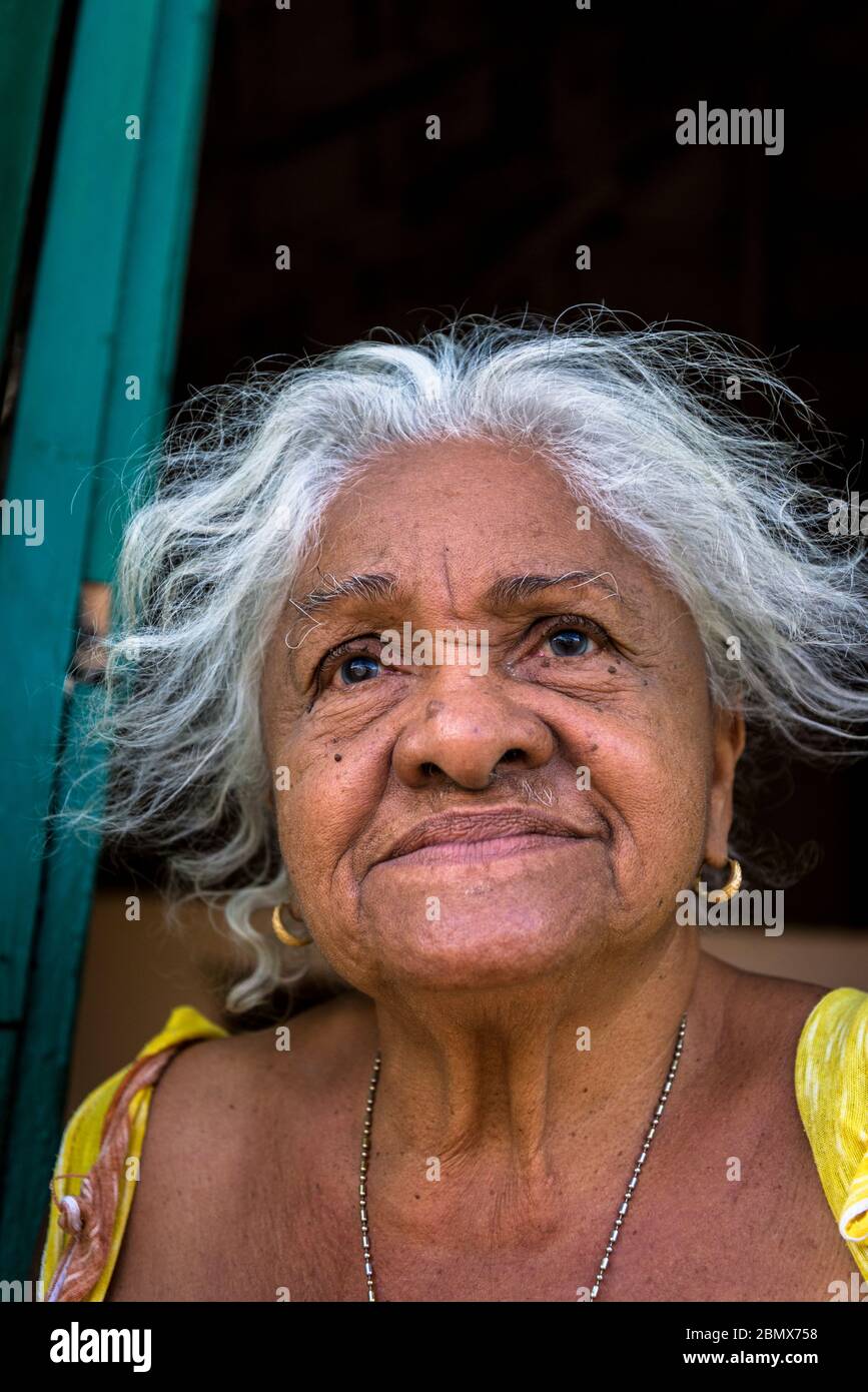 Elderly cuban woman in trinidad hi-res stock photography and images - Alamy