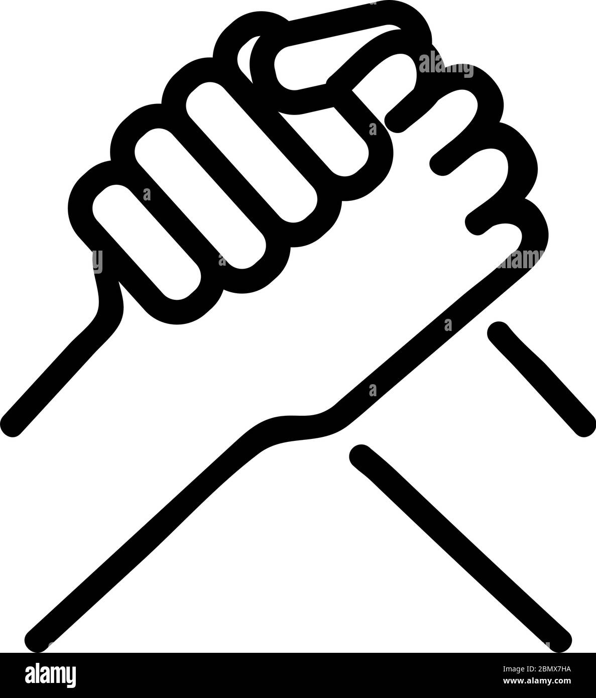 arm wrestling hands view closer icon vector outline illustration Stock ...
