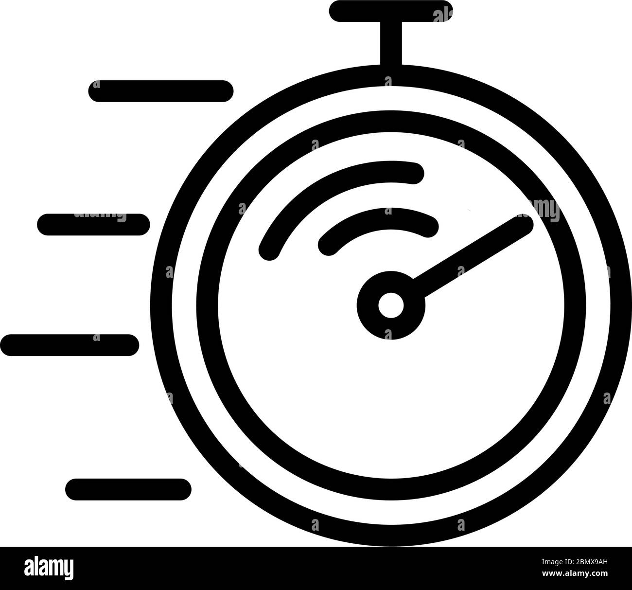 competition stopwatch icon vector outline illustration Stock Vector ...