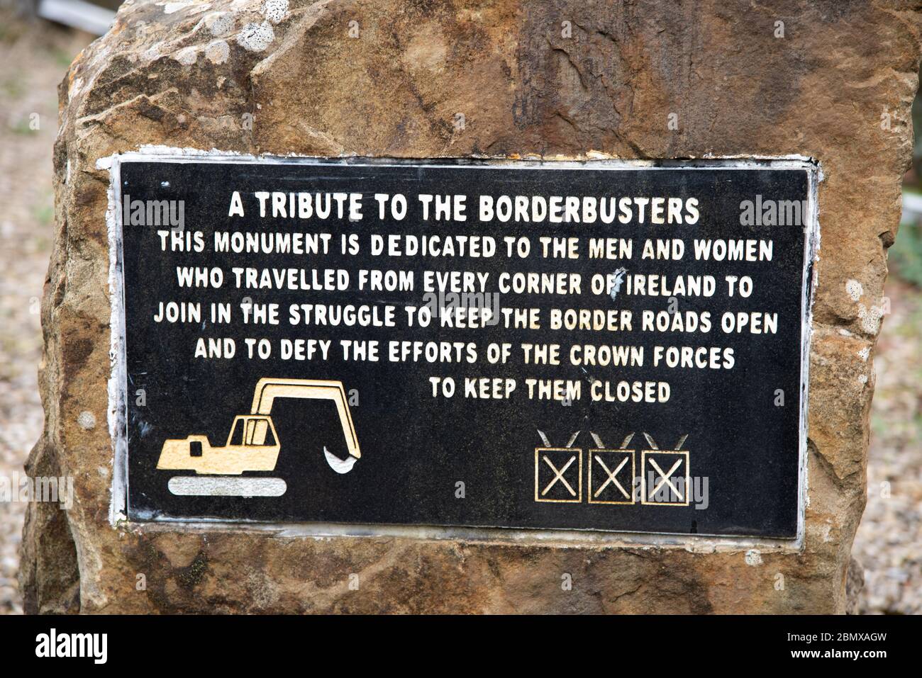 Plaque A Tribute to the borderbusters monument bordering the counties ...