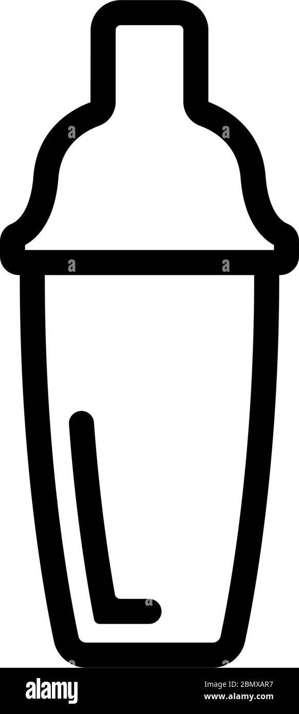 bartender shaker icon vector outline illustration Stock Vector Image ...