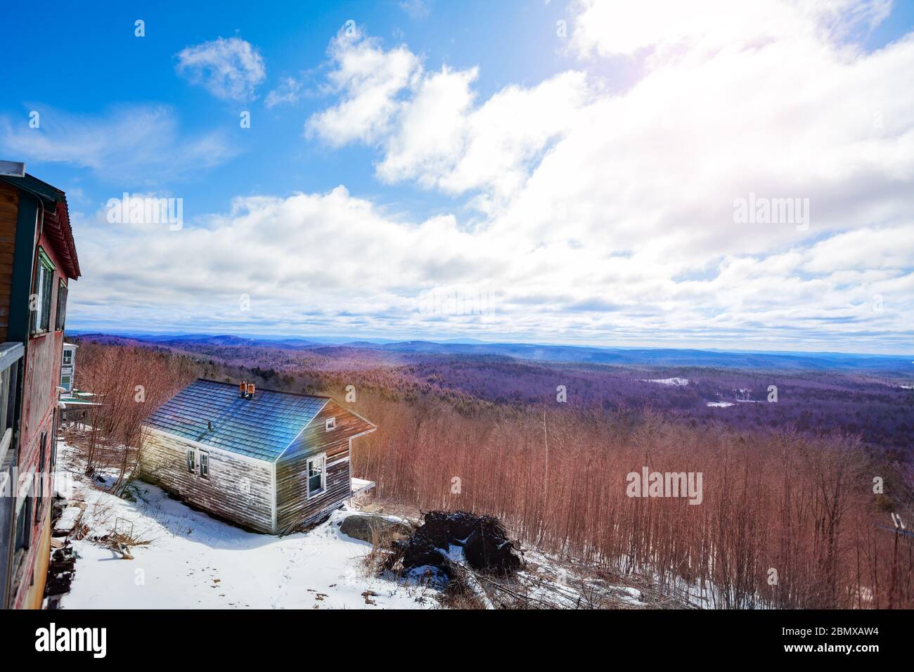 Hogback Mountain panorama view in Molly Stark State Park at spring ...