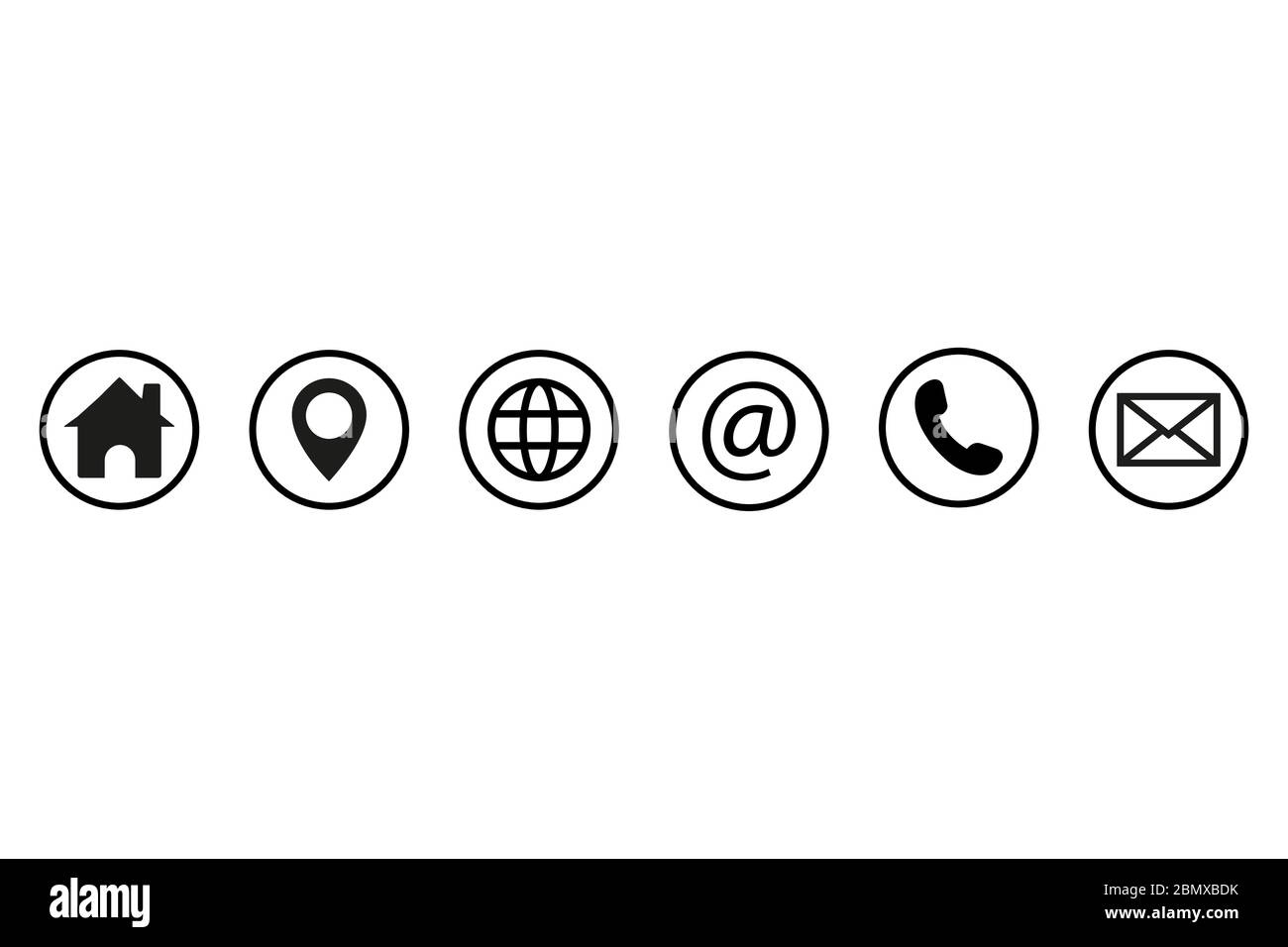 Contact us icons. Web icon set. Vector illustration Stock Vector Image ...