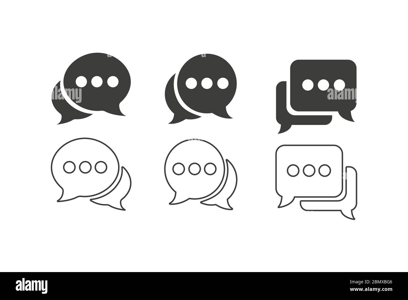 Vector chat icon collection Cut Out Stock Images & Pictures - Alamy