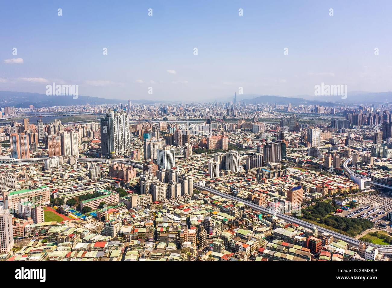New Taipei City,Taiwan - Feb 1, 2020: This is a view of the Banqiao ...