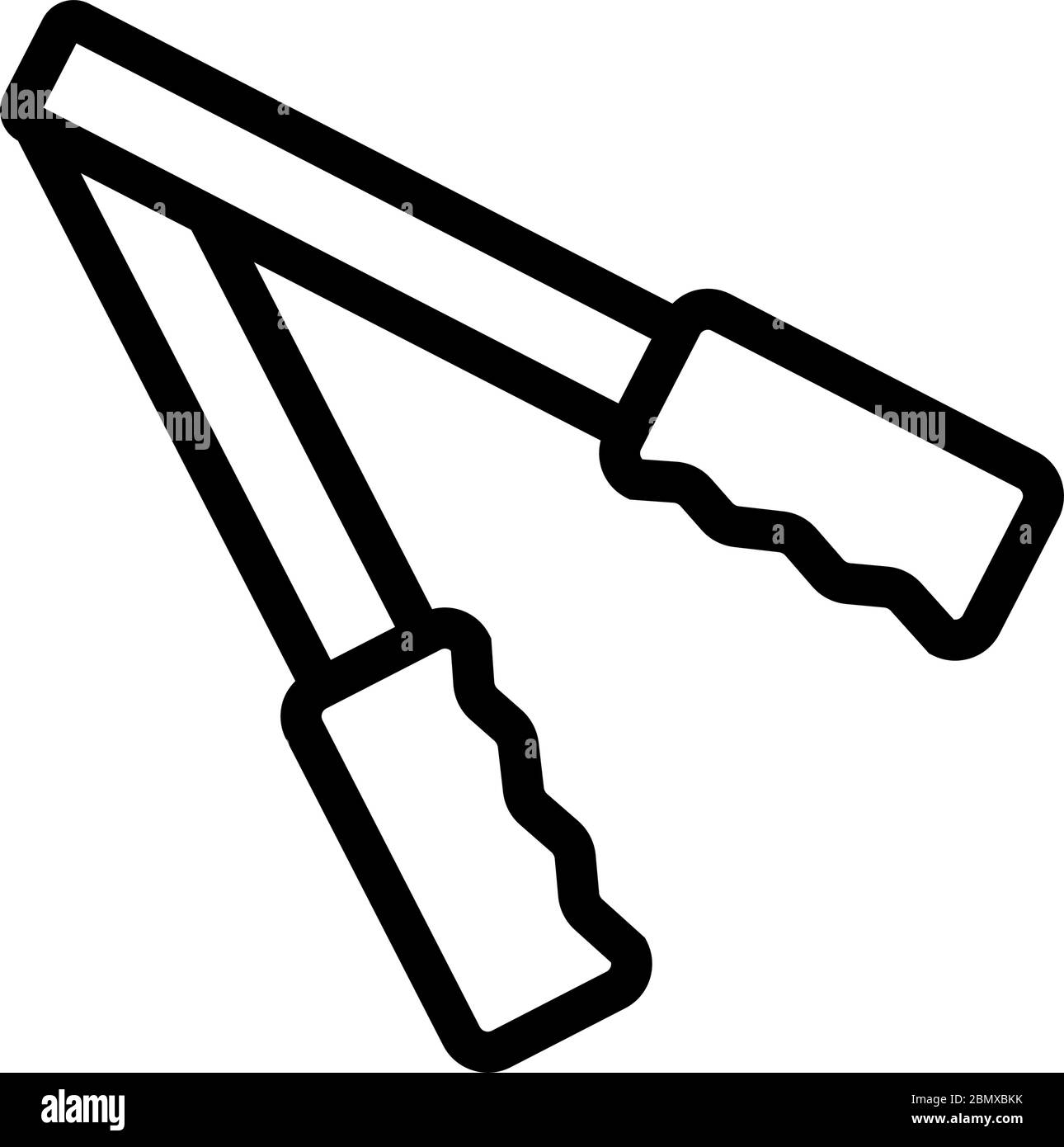 food and ice tongs icon vector outline illustration Stock Vector Image ...