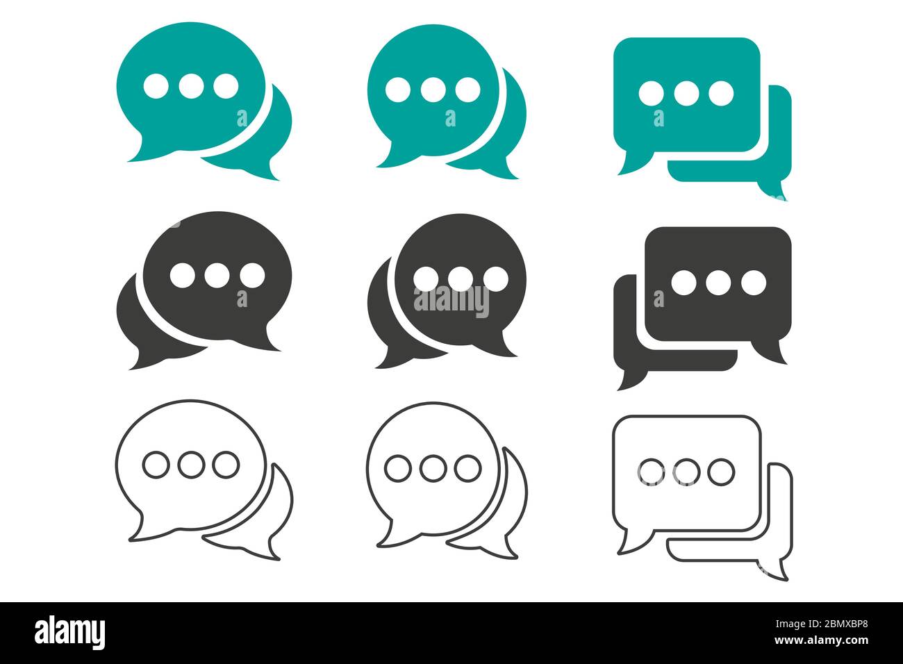 Chat symbol icon. Speech bubble icon vector Stock Vector Image & Art ...