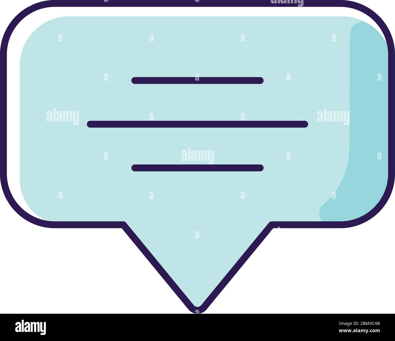 Speech bubble blue RGB color icon Stock Vector Image & Art - Alamy