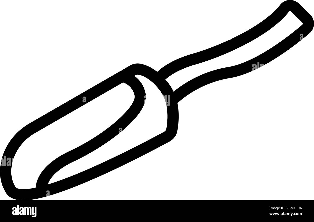 shoulder blade for taking ice icon vector outline illustration Stock ...