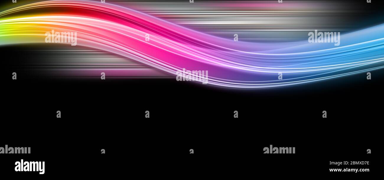 Abstract elegant wave panorama design with space for your text Stock ...