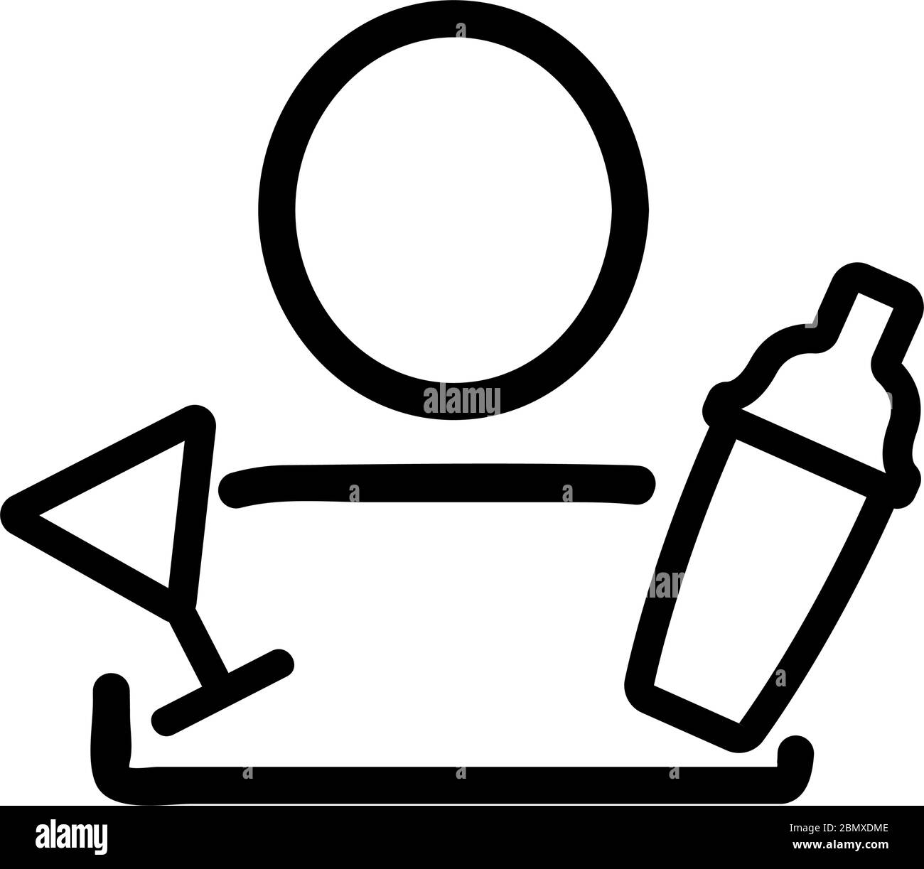 bartender workplace icon vector outline illustration Stock Vector Image ...