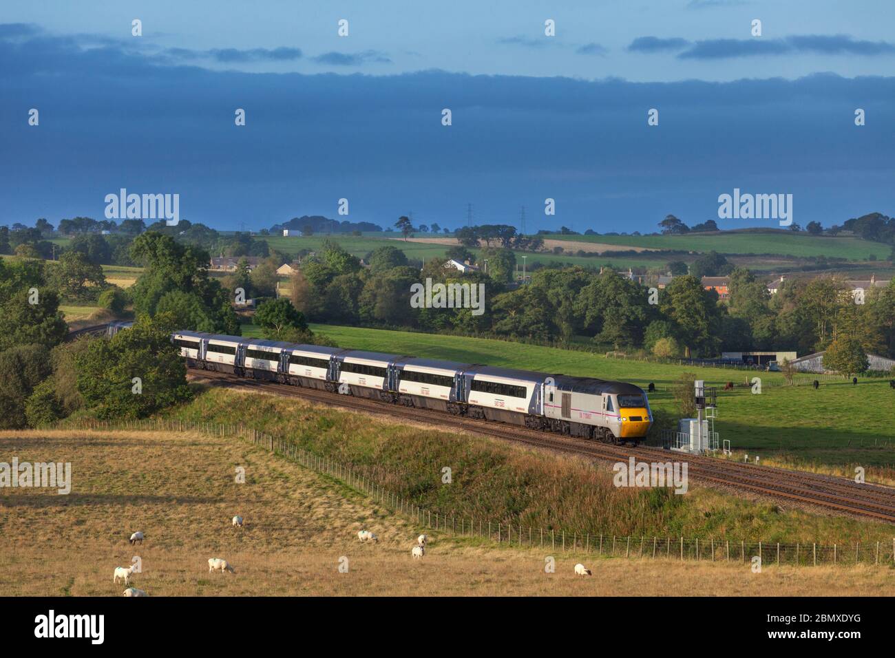 East Coast high speed train ( Intercity 125 ) passing low row on the ...