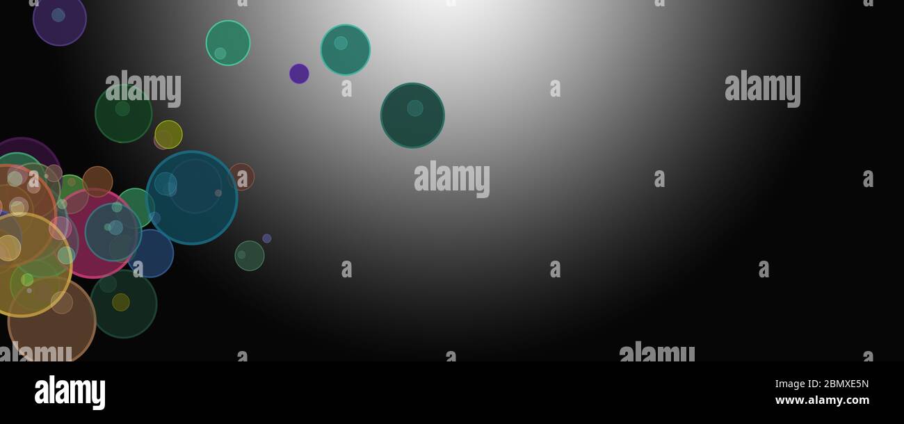 Fantastic bubble panorama background design illustration Stock Photo - Alamy