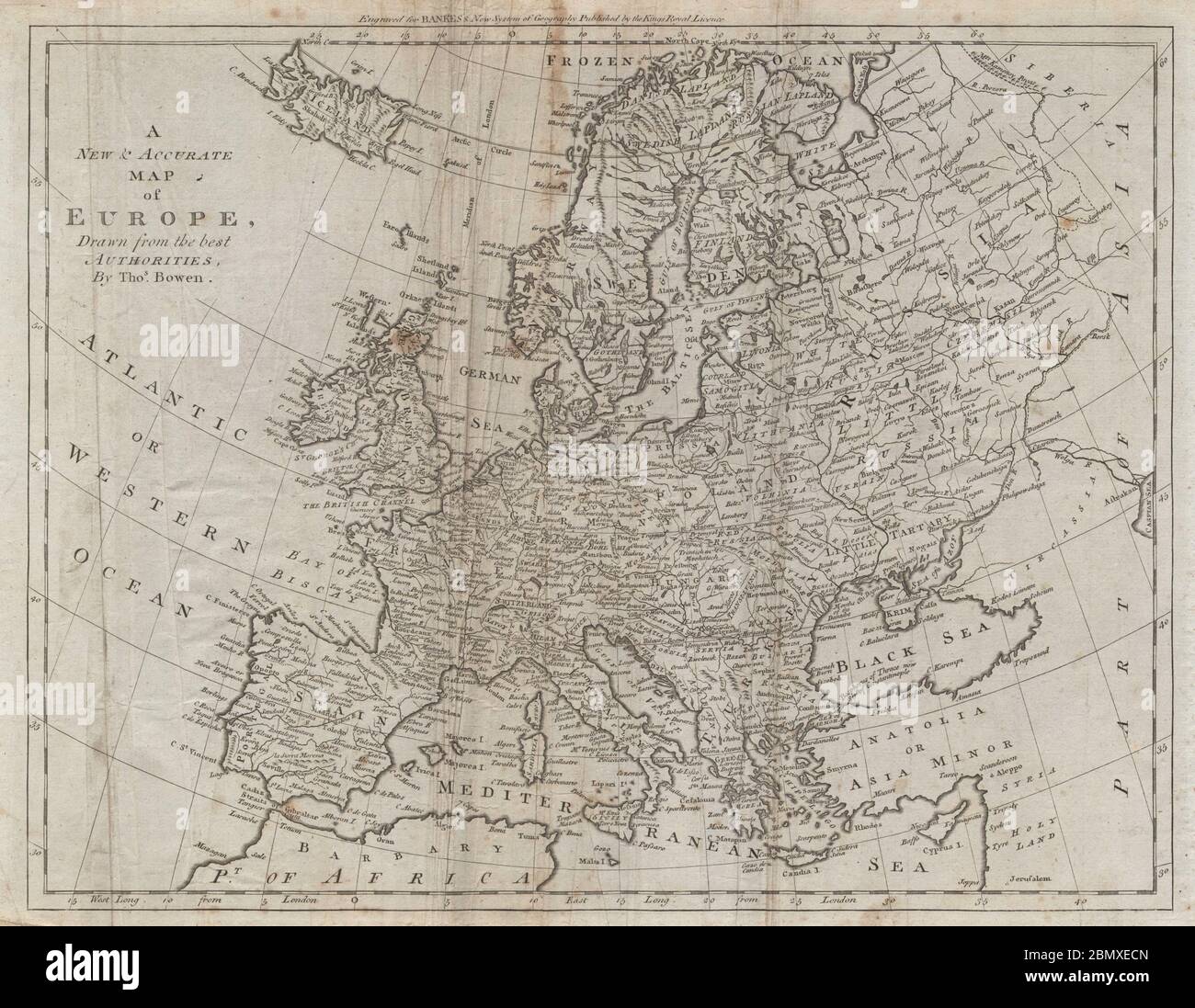 A new & accurate map of Europe drawn from the best authorities. BOWEN ...