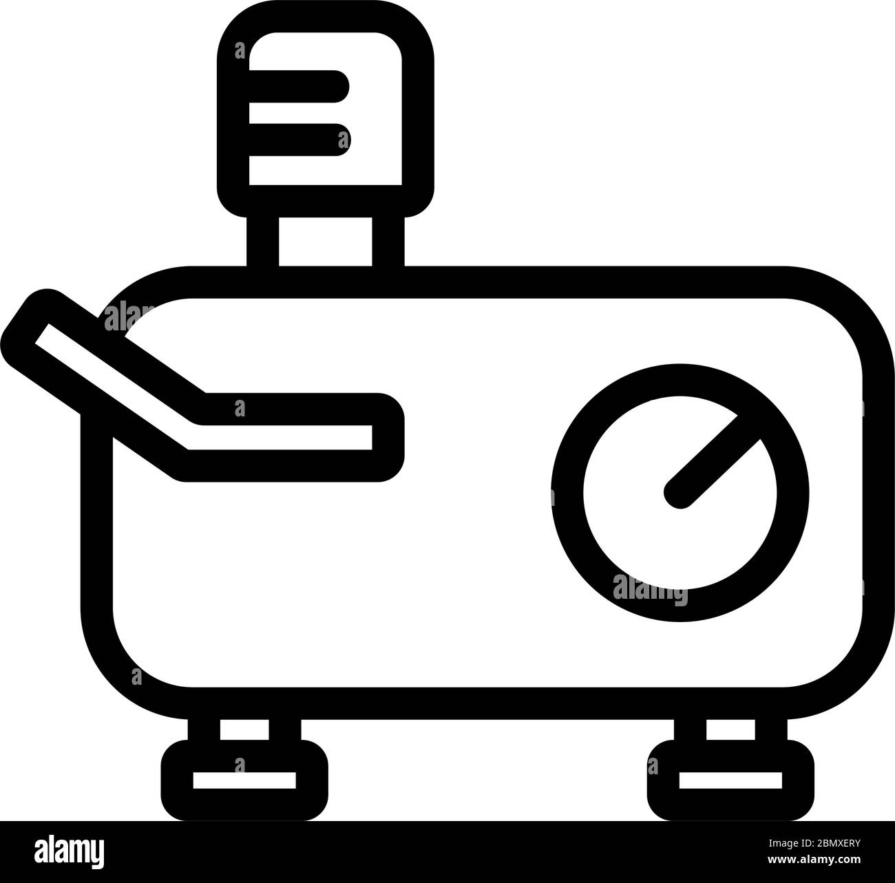 horizontally extended compressor icon vector outline illustration Stock ...